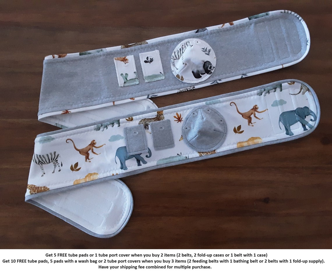 FREE 10 Pads, G-tube Belt (14-29"), Belly Belt, G-tube, Protection Belt ...