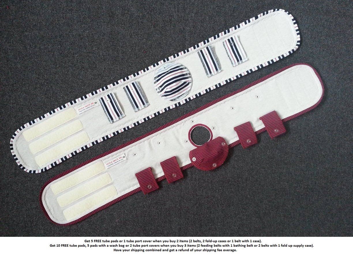 FREE 10 Pads, G-tube Belt (20-29"), Belly Belt, Mic-key Button, G-tube ...