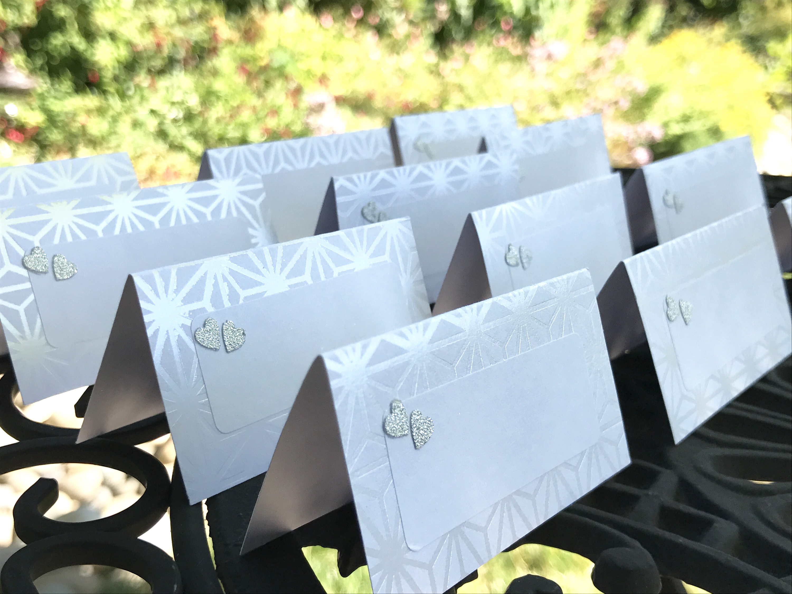 Elegant Place Card Seating Chart Card Glittery Hearts Place - Etsy