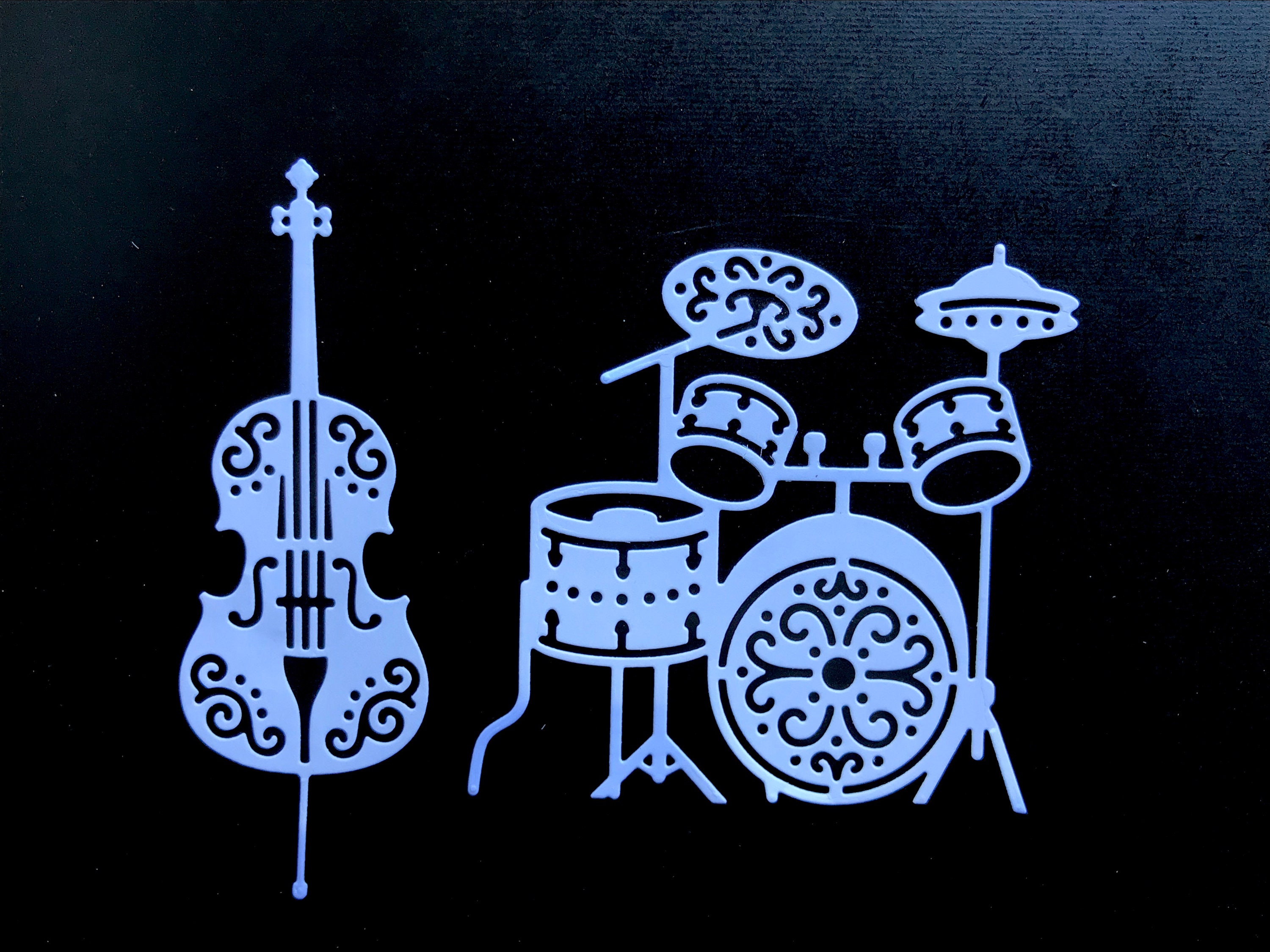 Musical Instrument Die Cut, Musical Instrument Ornaments, Rock N Roll ...