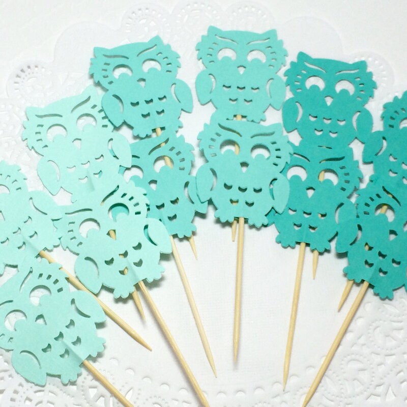 Owl Cupcake Toppers - Etsy