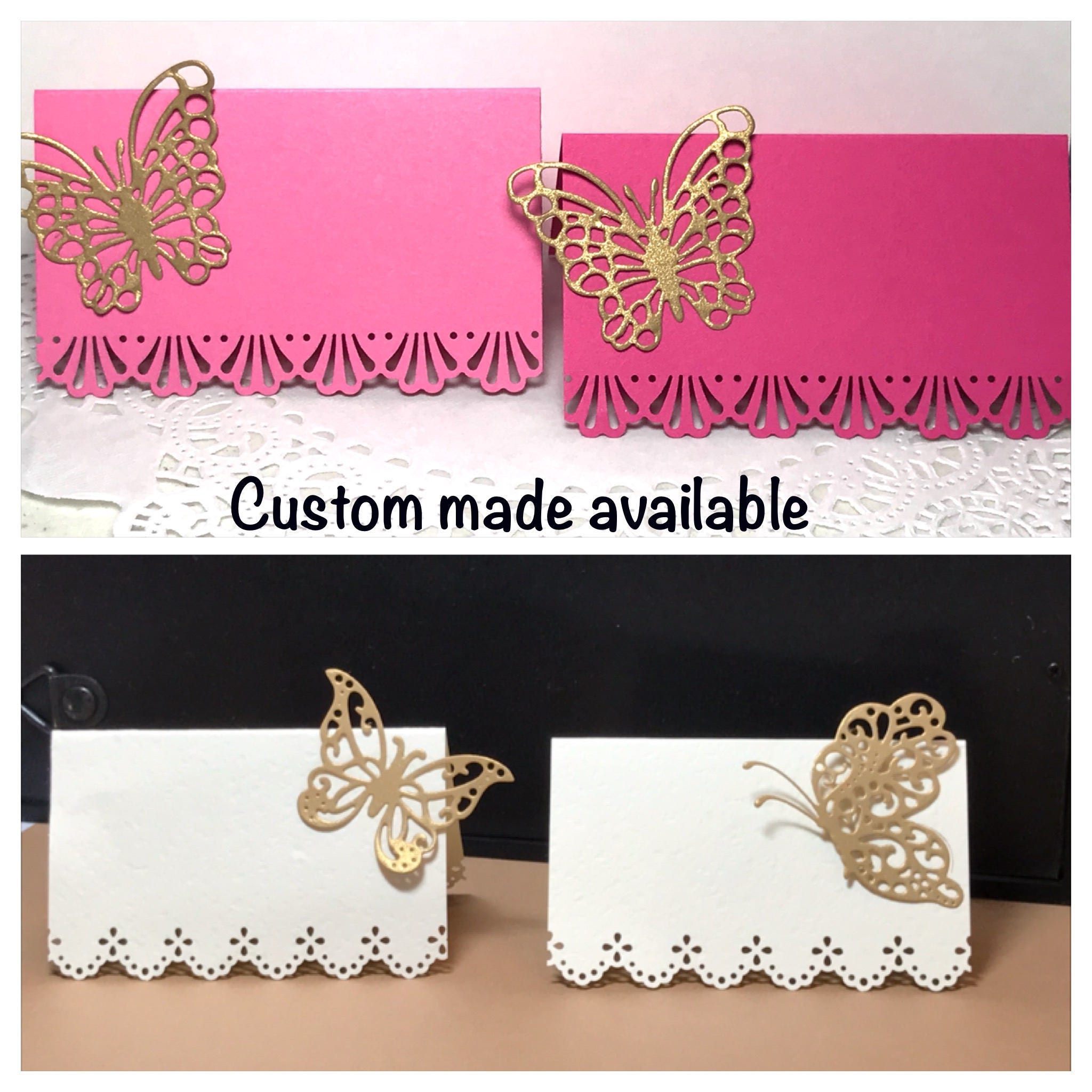 Handmade Place Cards Elegant Butterfly Place Cards Party - Etsy