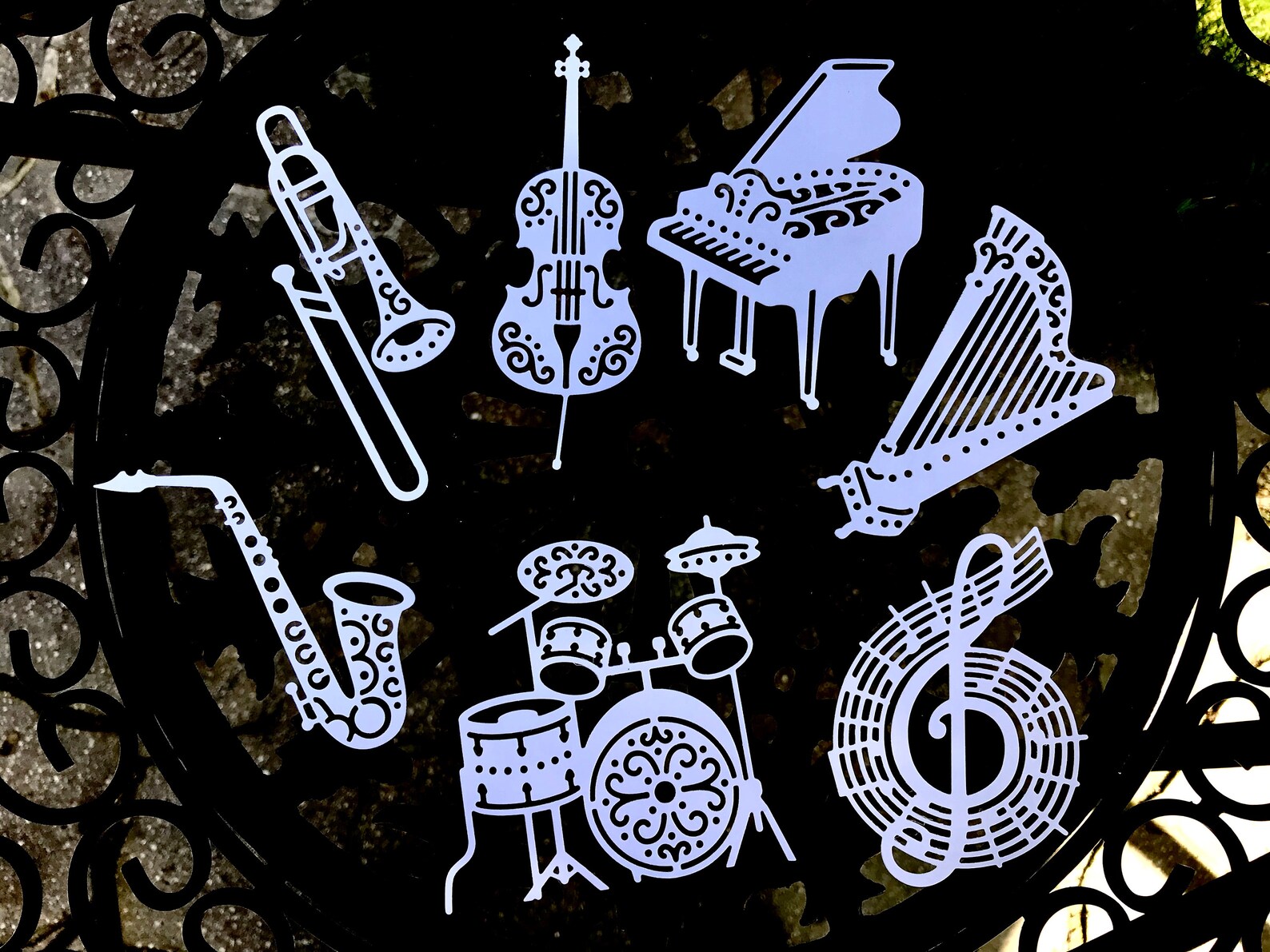 Musical Instrument Die Cut, Musical Instrument Ornaments, Rock N Roll ...