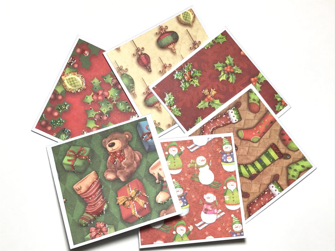 Mini Christmas Note Cards, Christmas Theme Note Cards, Christmas Party ...