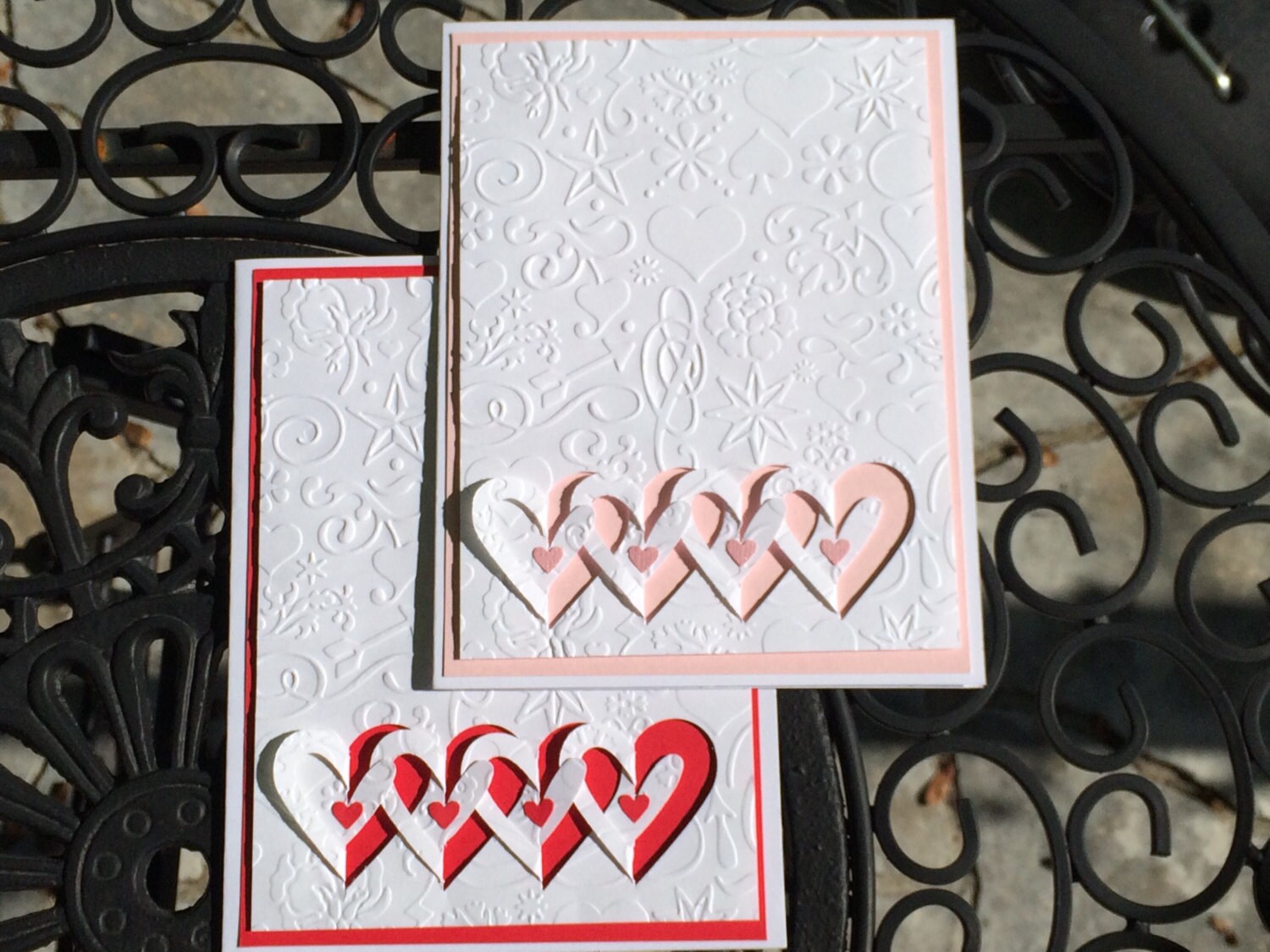 Handmade Love Card, Interlocking Heart Love Card, Bridal Shower Card ...