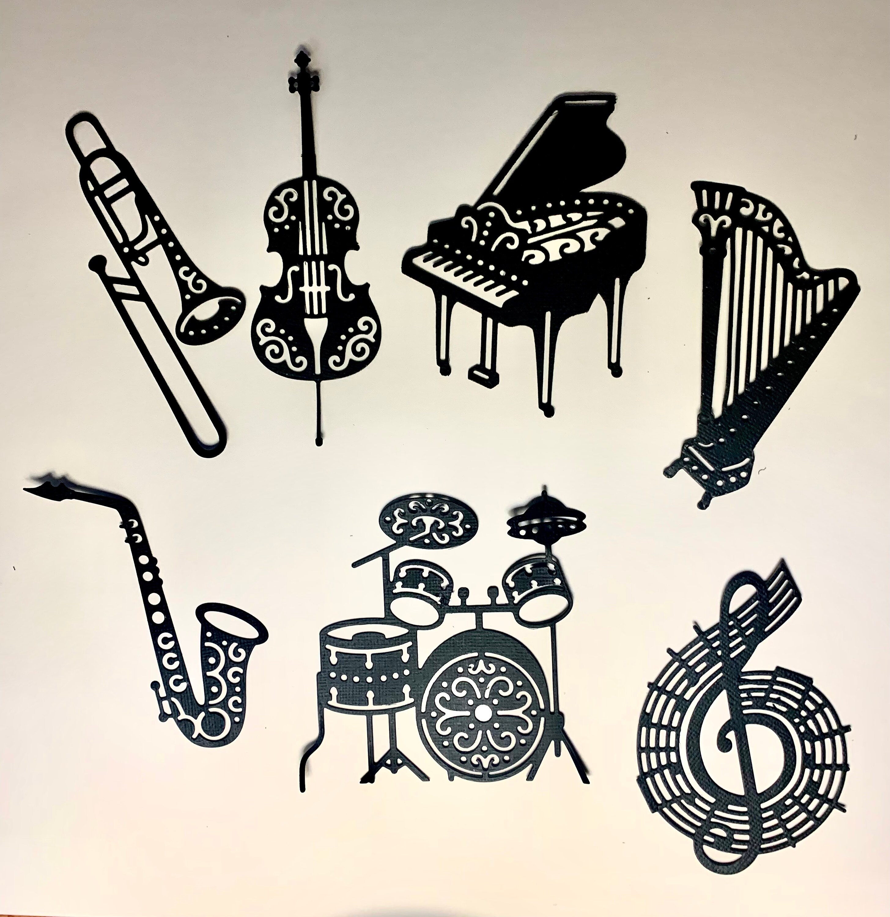 Musical Instrument Die Cut, Musical Instrument Ornaments, Rock N Roll ...