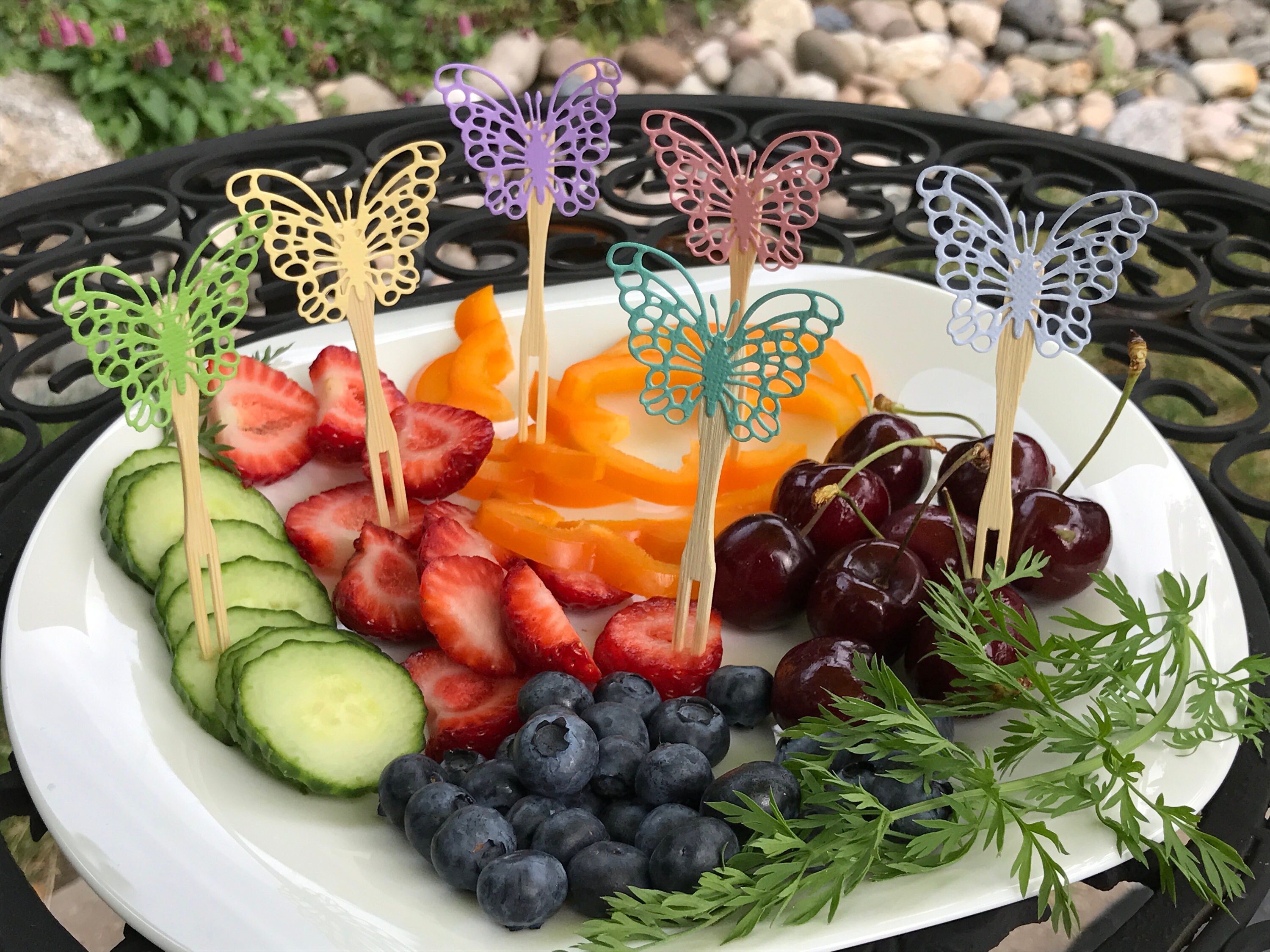 Handmade Butterfly Dessert Picks, Wooden Butterfly Appetizer Picks ...