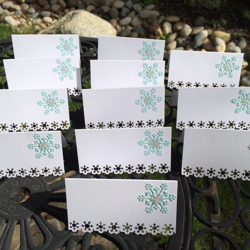 Snowflake Place Card - Etsy
