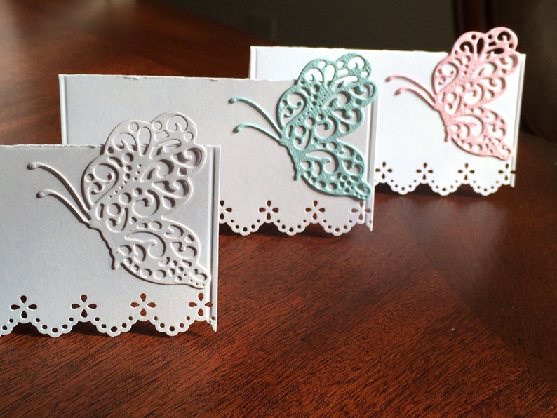 Handmade Place Cards, Elegant Butterfly Place Cards, Party Favor Labels ...