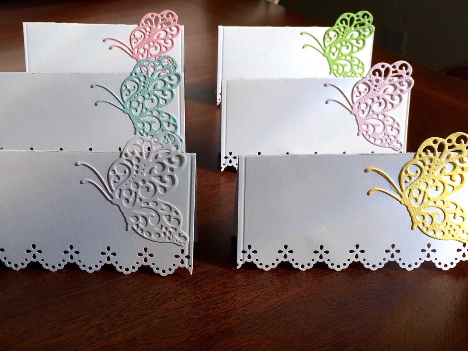 Handmade Place Cards, Elegant Butterfly Place Cards, Party Favor Labels ...
