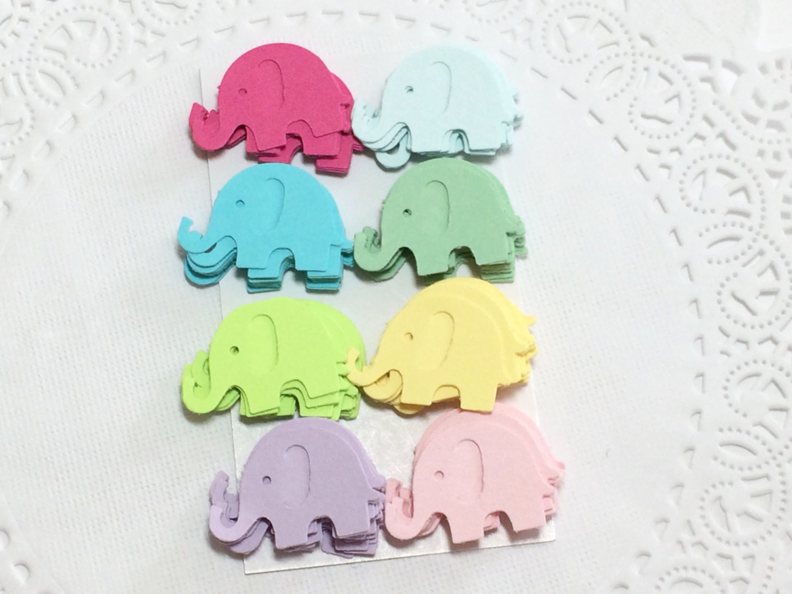 Handmade Elephant Confetti, Pastel Color Baby Confetti, Elephant ...