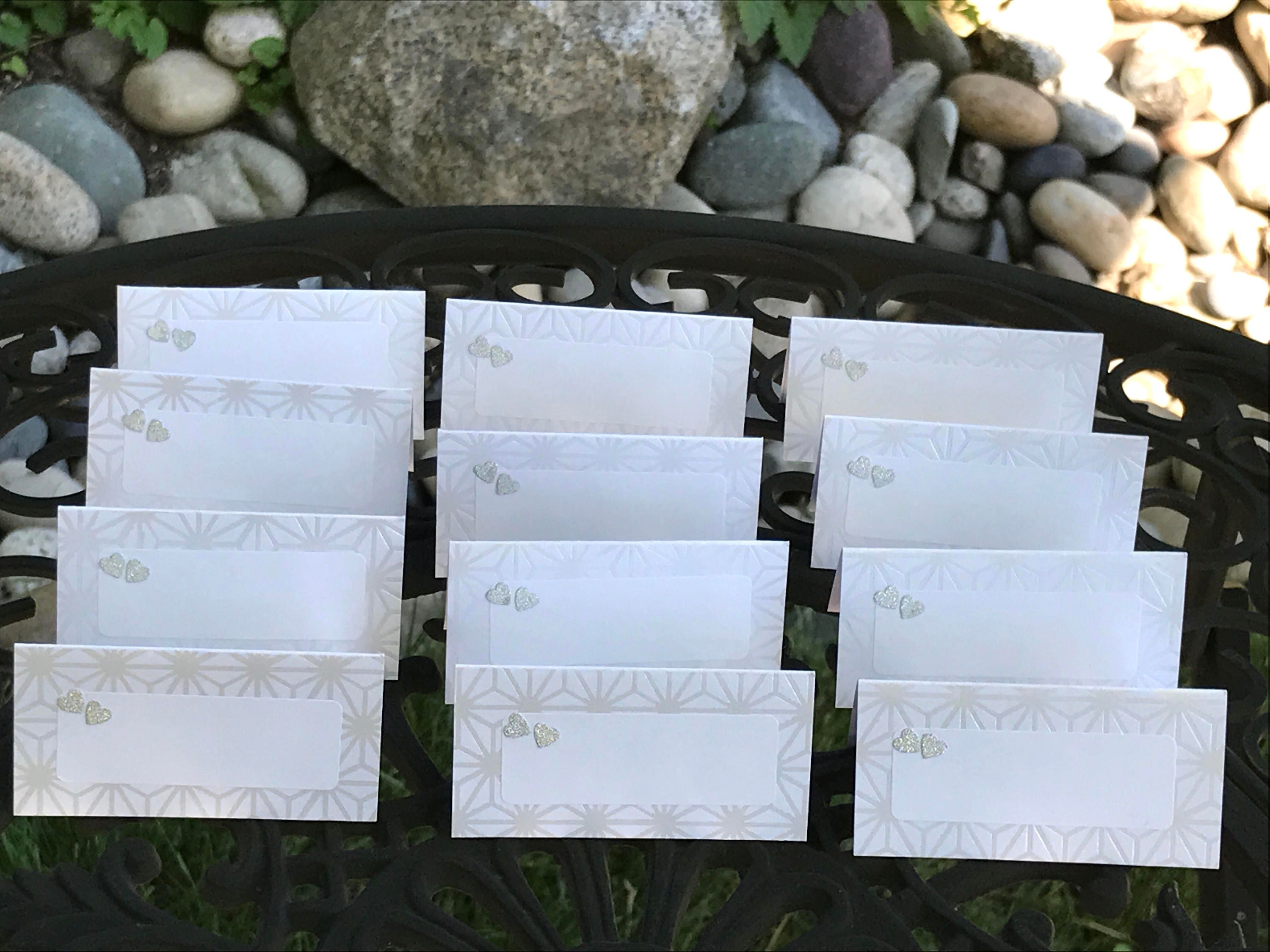 Elegant Place Card Seating Chart Card Glittery Hearts Place - Etsy