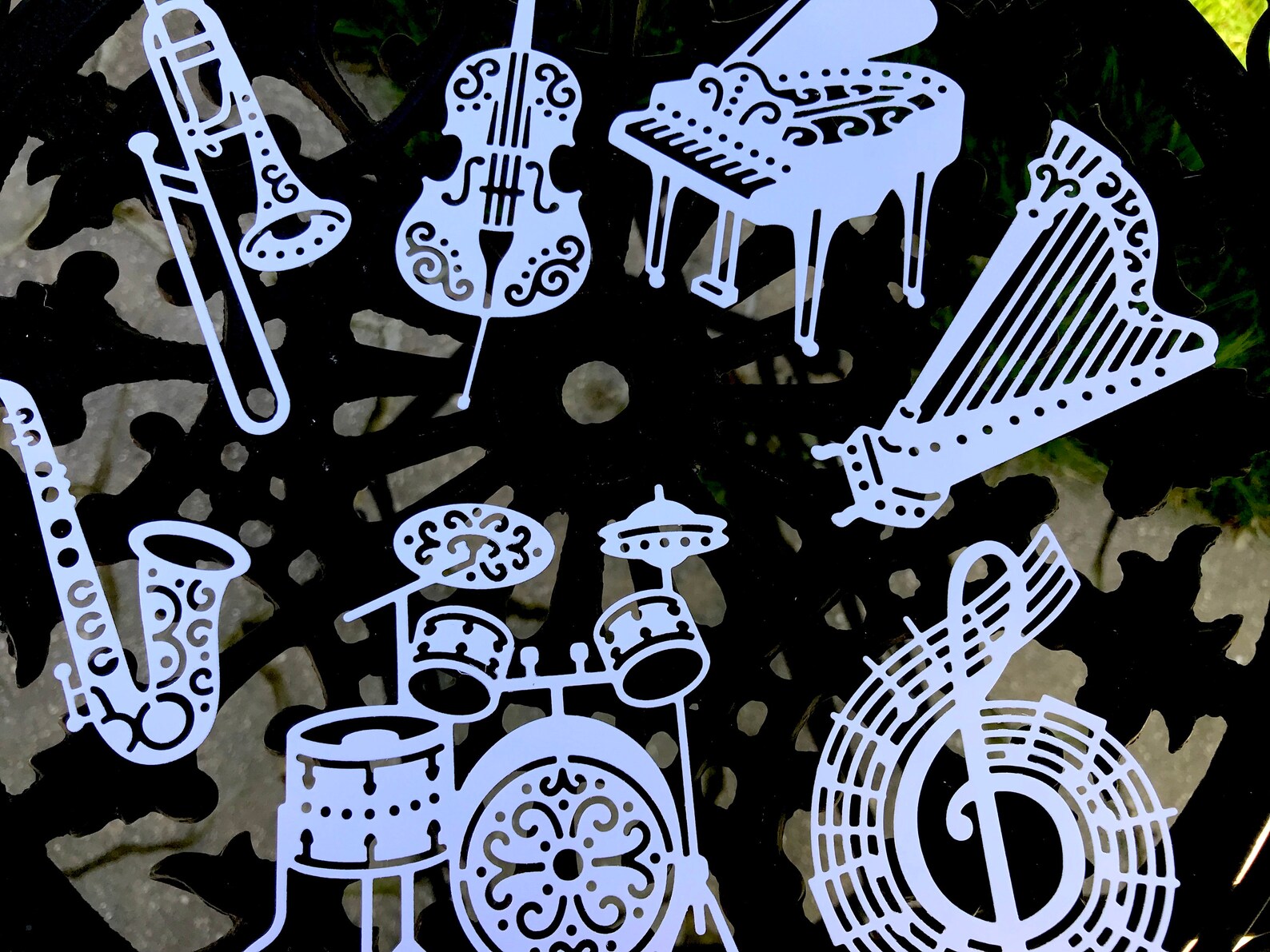 Musical Instrument Die Cut, Musical Instrument Ornaments, Rock N Roll ...