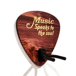 Music Speaks to the Soul Pick Hanger - Wall Mount Instrument Display ...