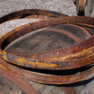 Rustic Whiskey Barrel Hoops: Reclaimed Metal Rings, Craft Supplies ...