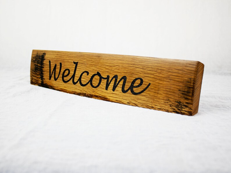Whiskey Barrel Stave Welcome Sign - Etsy