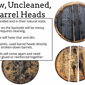 Reclaimed Whiskey Barrel Head: Rustic DIY Craft Wood, Bourbon Decor - Etsy