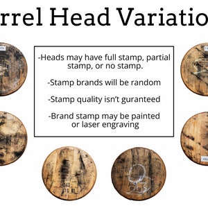 Reclaimed Whiskey Barrel Head: Rustic DIY Craft Wood, Bourbon Decor - Etsy