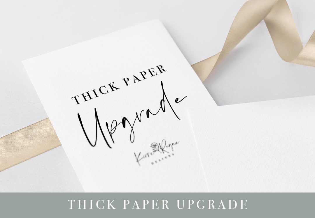 Thick Paper Upgrade Designed to Match Your Invitation - Etsy