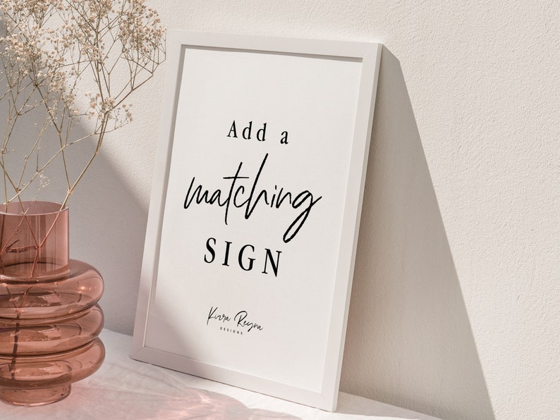 Matching Sign Digital or Printed Designed to Match Your - Etsy