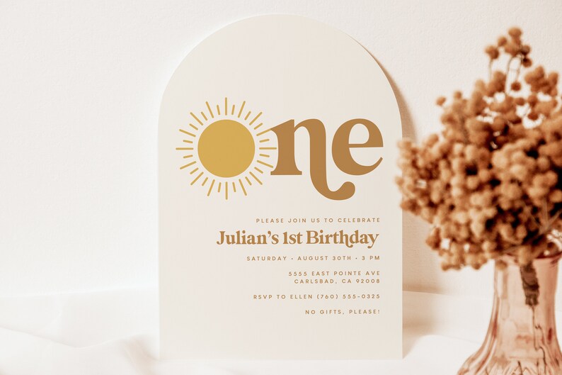 Sun Birthday Invite Little Sunshine 1st Birthday First Trip - Etsy