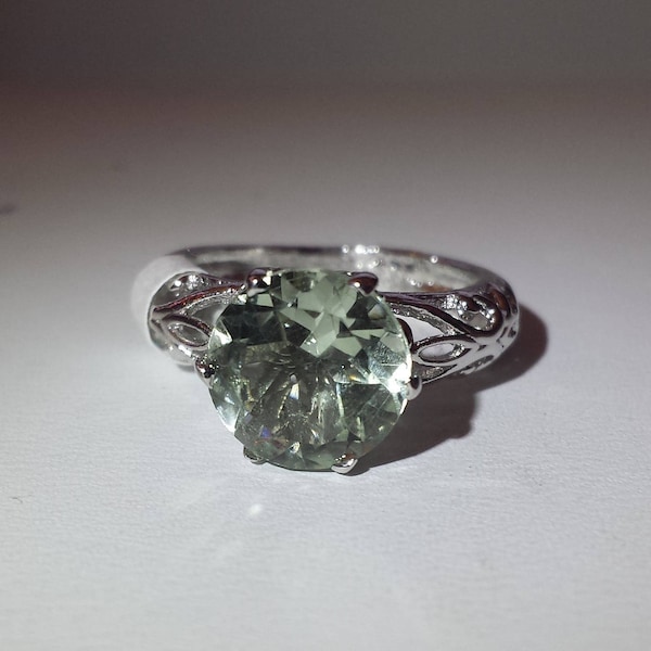 Prasiolite Ring - Etsy