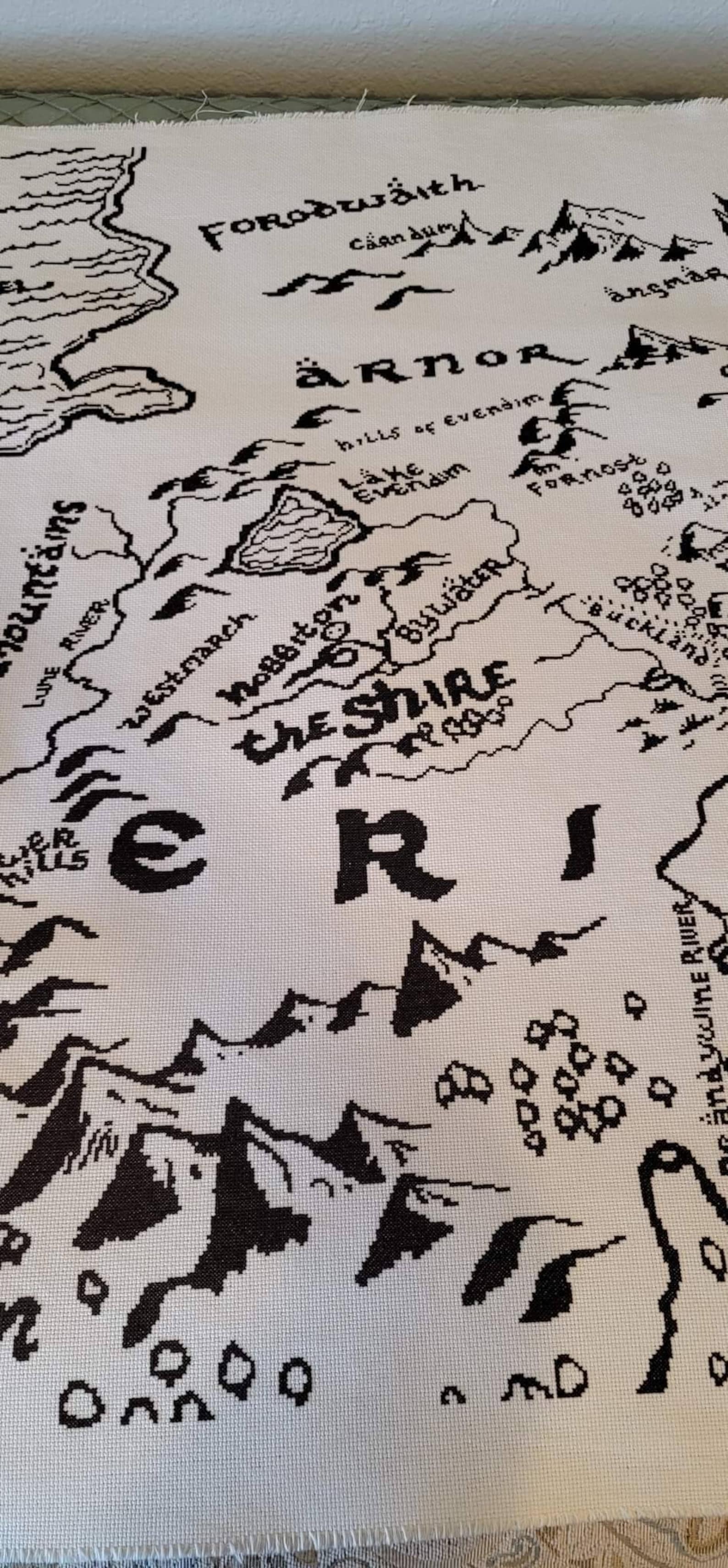 The Shire Middle Earth Map Portion Cross Stitch Pattern (digital File ...