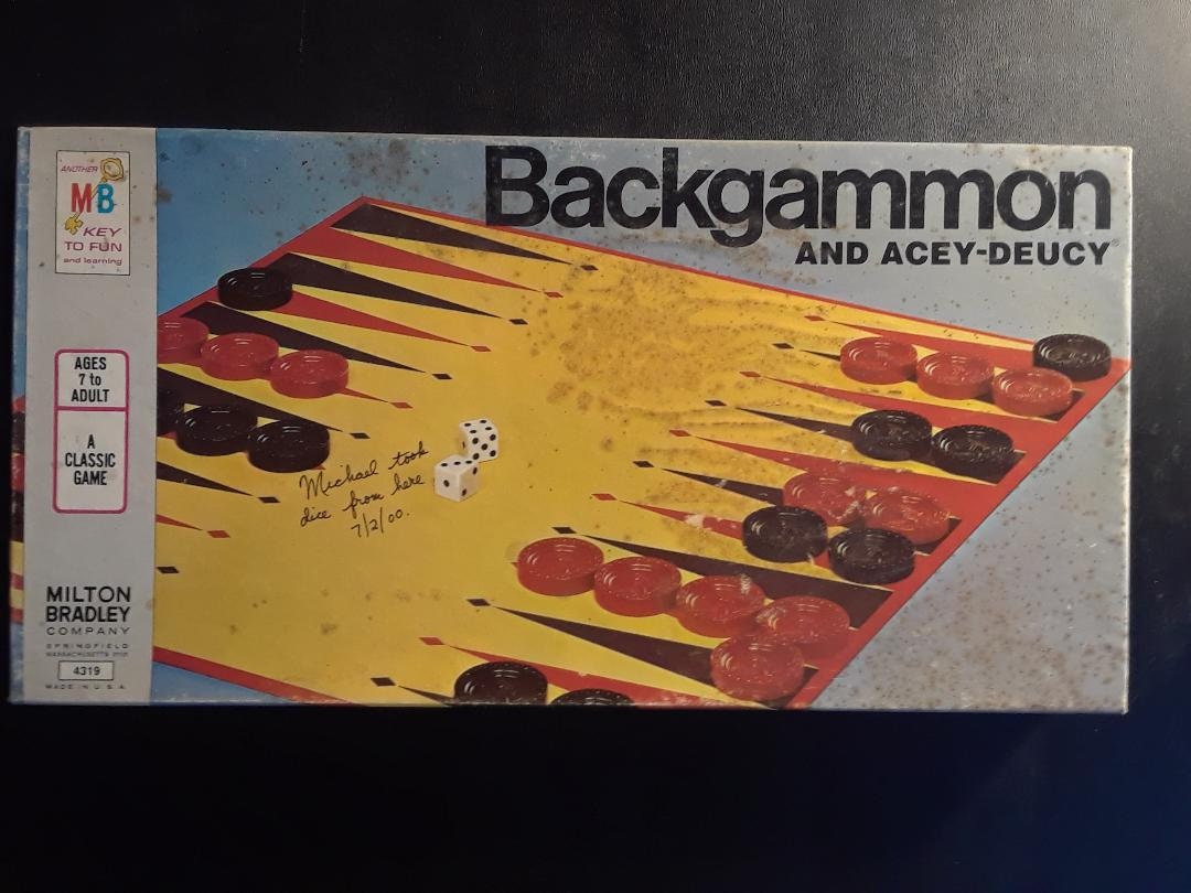 Milton Bradley Backgammon and Acey-deucy Board Game 1973 Edition - Etsy