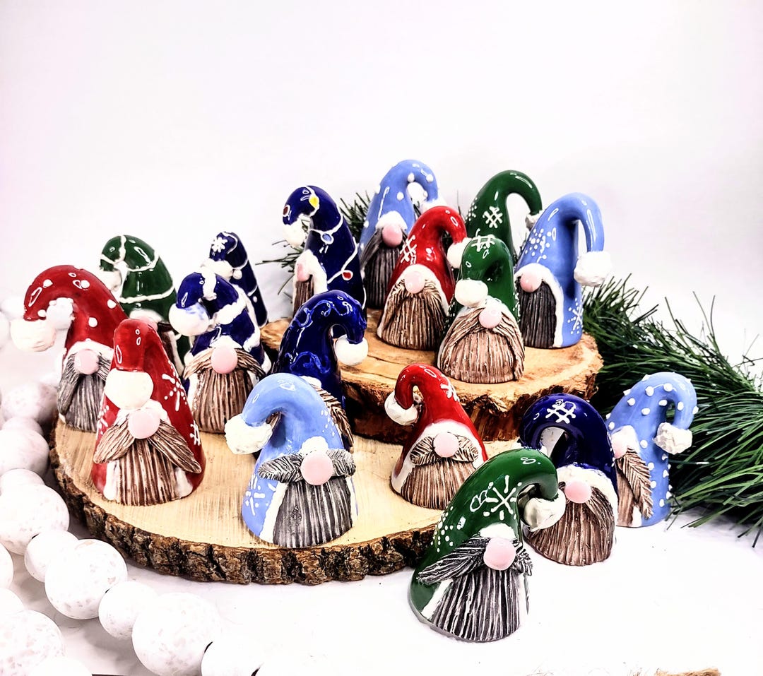 Ceramic Scandinavian-style, Winter Gonk, Christmas Gnomes, Tiny Elf ...