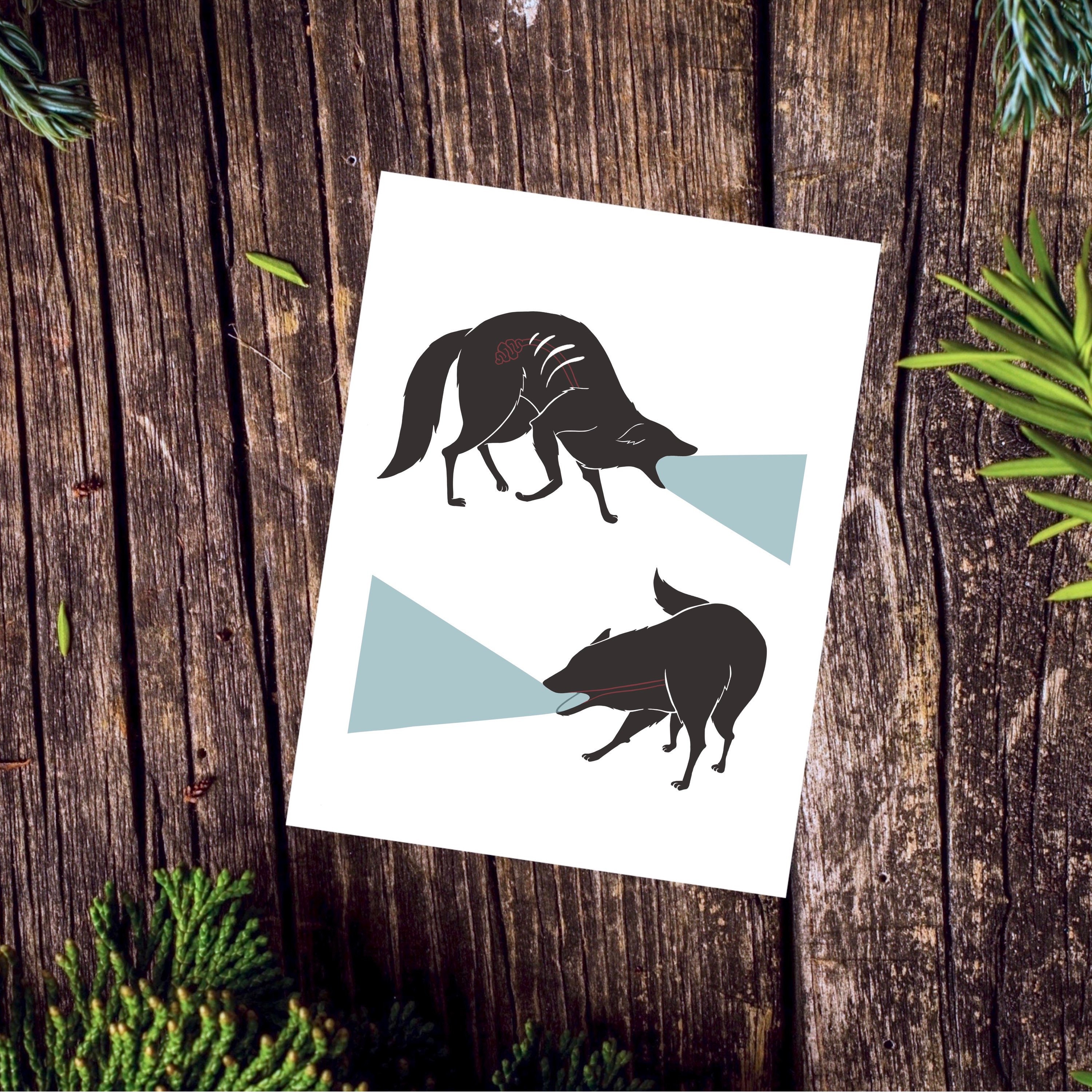 ALPHA Wolf Wall Art Surreal Art Print Wild Animals | Etsy