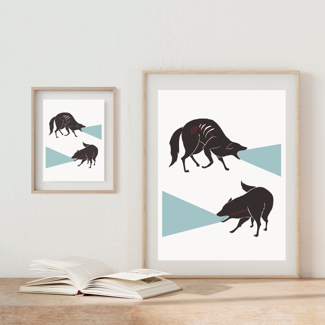 ALPHA Wolf Wall Art Surreal Art Print Wild Animals Home Decor ...