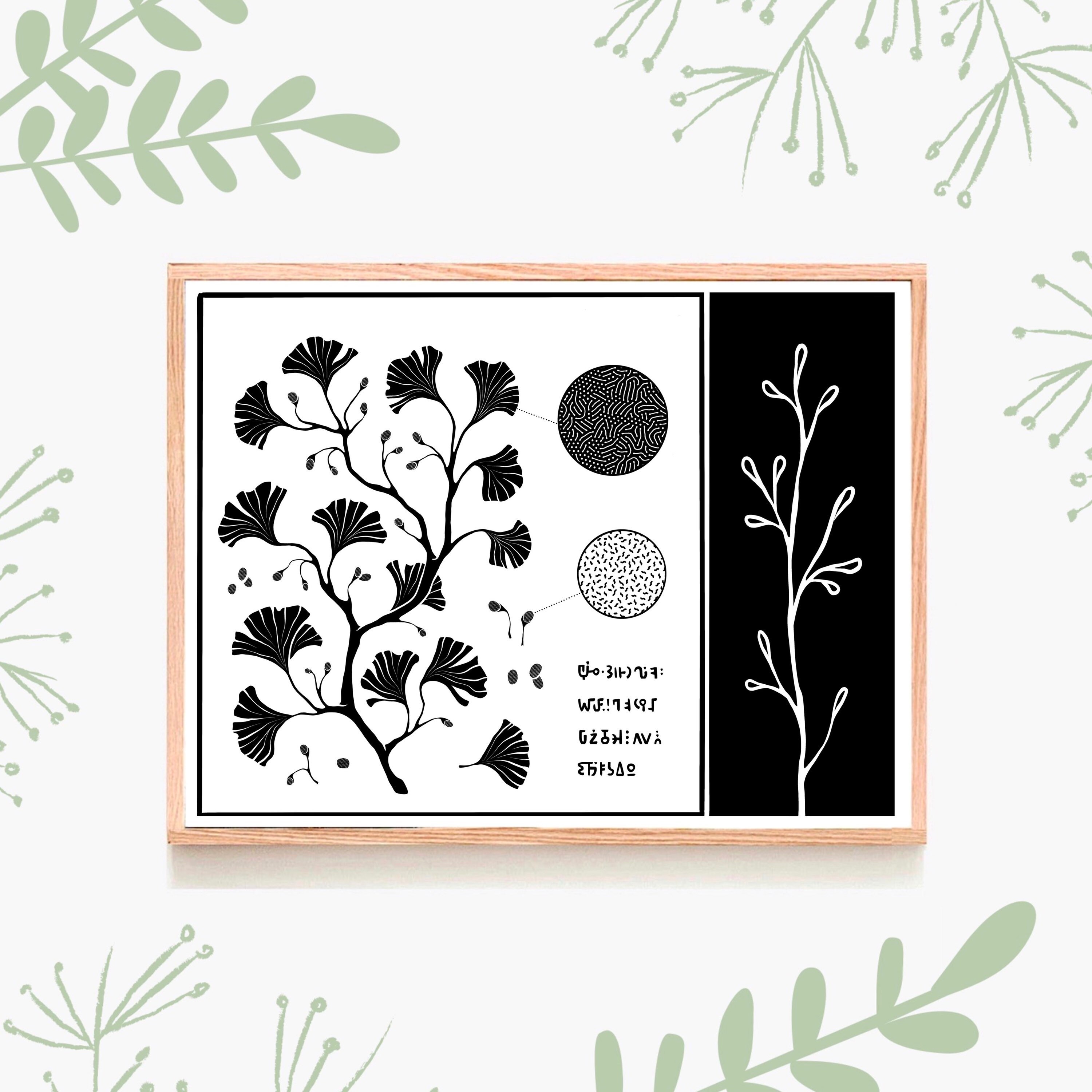 GINKGO LEAF Plant Wall Art Nature Art Print Botanical - Etsy