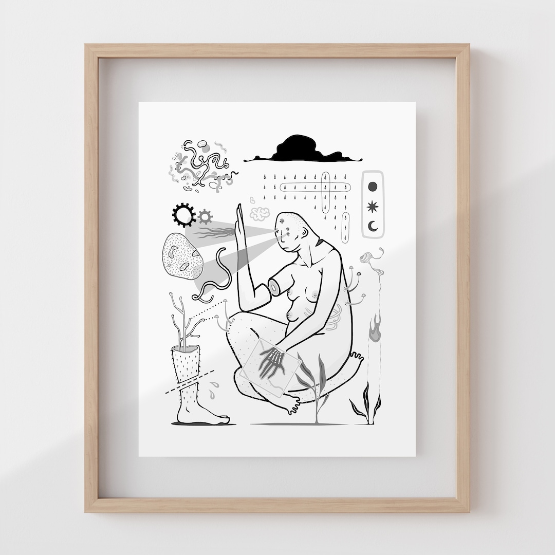 ORGANISM | Weird Art Print | Trippy Wall Art | Surreal Home Decor ...