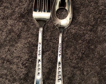 Diet Fork and Spoon Silverware Set - Etsy