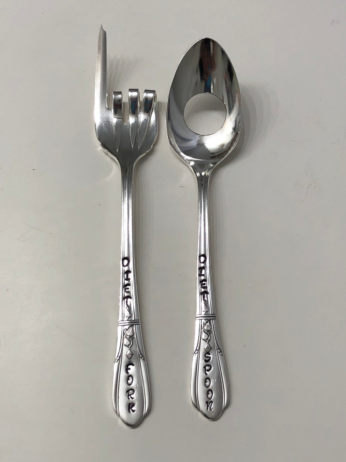 Diet Fork and Spoon Silverware Set - Etsy