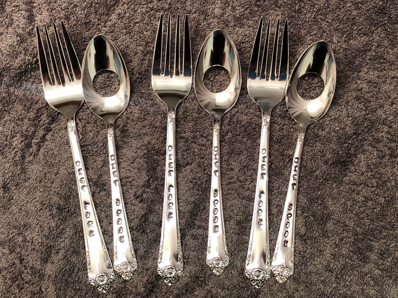 Diet Fork and Spoon Silverware Set - Etsy UK