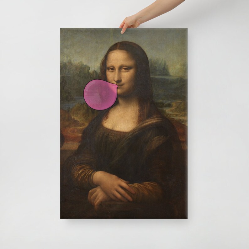 Mona Lisa Bubble Gum Art Etsy