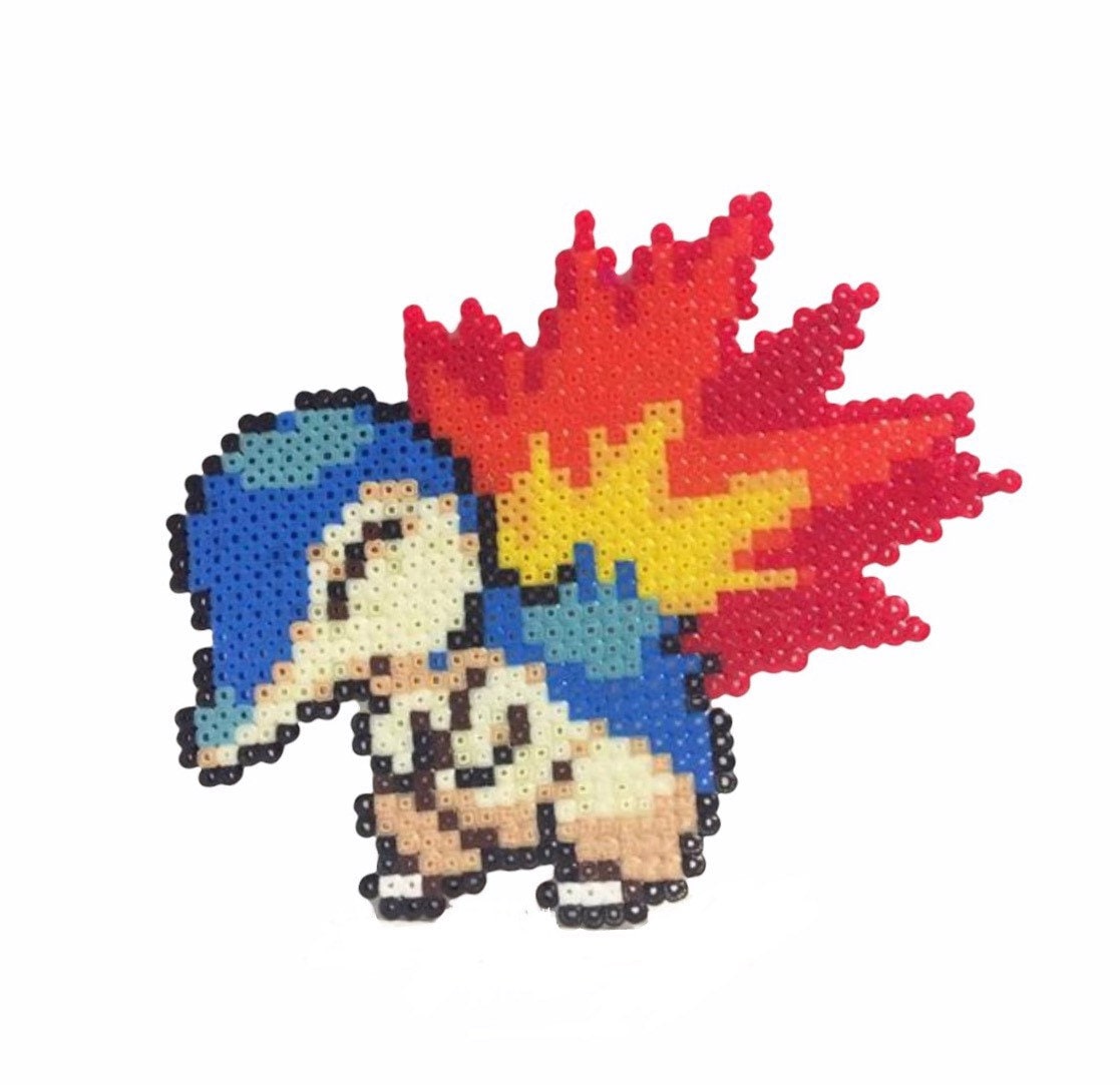 Cyndaquil pokemon Mini Hama Bead Art/magnet - Etsy Norway