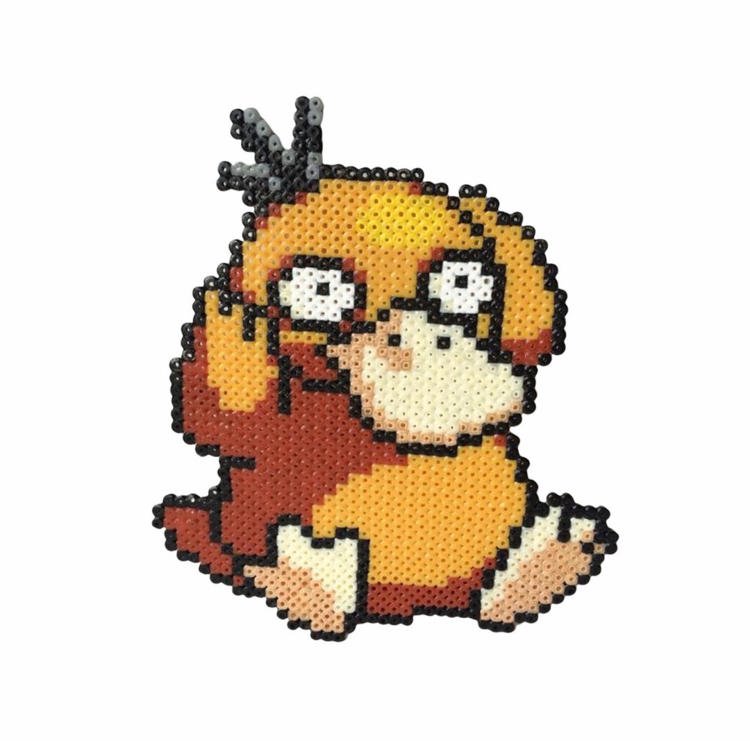 Psyduck pokemon Mini Hama Bead Wall Art Magnet - Etsy
