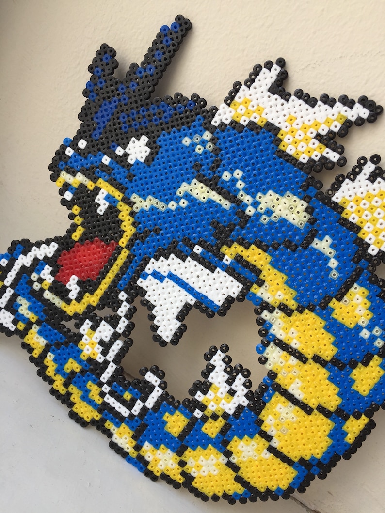 Gyarados pokemon mini hama bead art/magnet | Etsy
