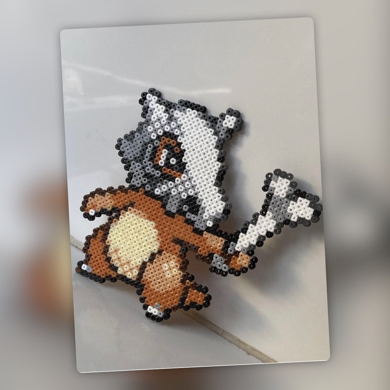 Tarjeta Cubone Con Sprites De Perler This Item Is Unavailable Etsy