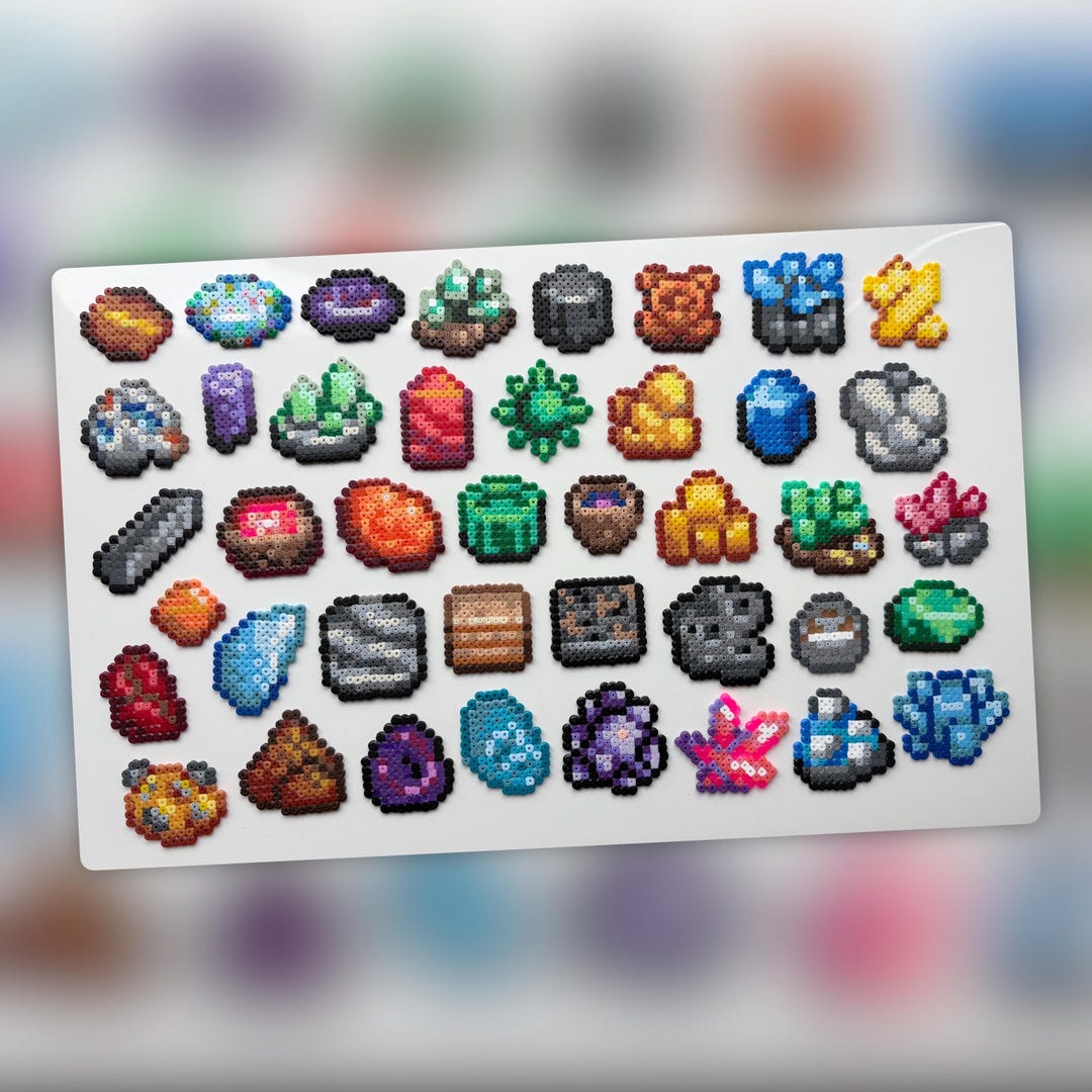 Stardew Valley Geode Minerals - Wall Art - Magnet - Keyring - Cake ...