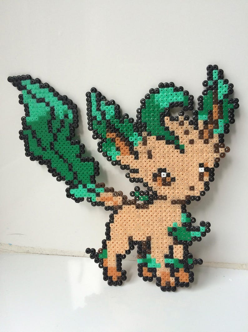 Leafeon Pokemon Mini Hama Bead wall art/magnet | Etsy Leafeon Pokemon Mini Hama Bead wall art/magnet | Etsy