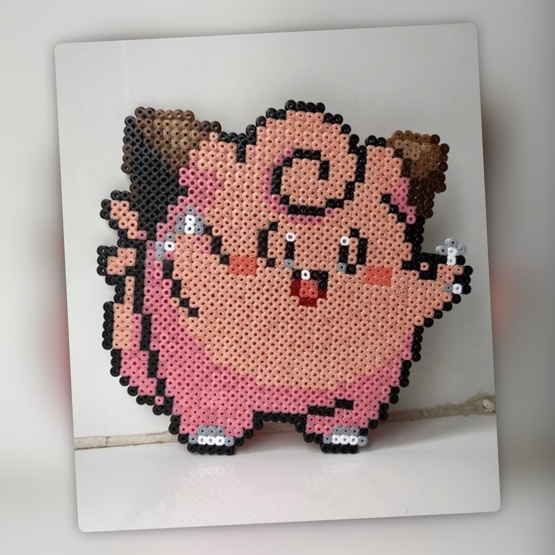 Clefairy (pokemon) Mini Hama Bead Wall Art/magnet - Etsy