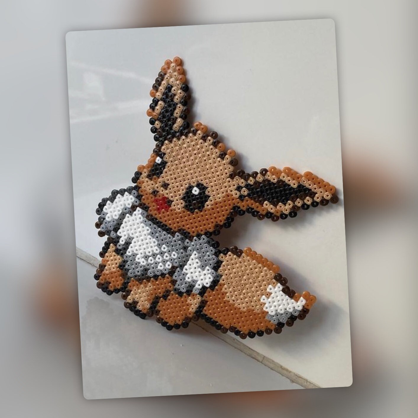 Eevee Pokemon Mini Hama Bead wall art/magnet | Etsy