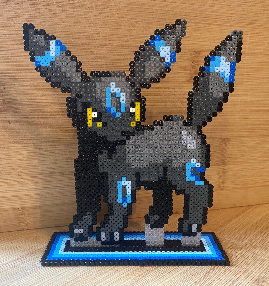 Shiny Umbreon (pokemon) Mini Hama Bead Wall Art - Stand - Magnet - Etsy