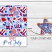 Printable 4th of July Patriotic Cookie Card, Red White Blue 3.5x5 ...