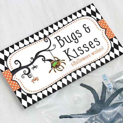Bugs and Kisses Bag Topper INSTANT EDITABLE DOWNLOAD - Etsy