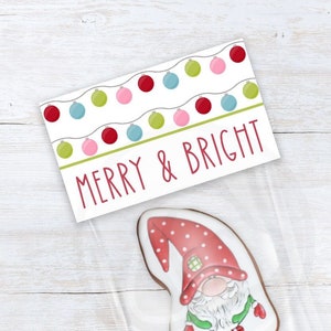 Santa Claus Christmas Treat and Favor Bag Toppers, Santa Candy Bag ...