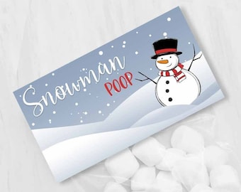 Printable Snowman Soup Treat Bag Toppers Kid's Christmas - Etsy